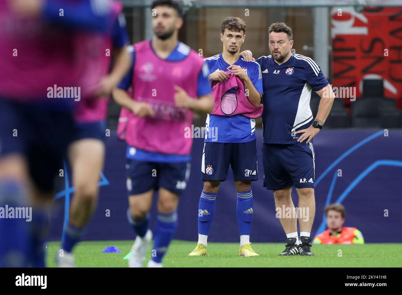 Antonio Marin and Alen Peternac of GNK Dinamo Zagreb during a training ...