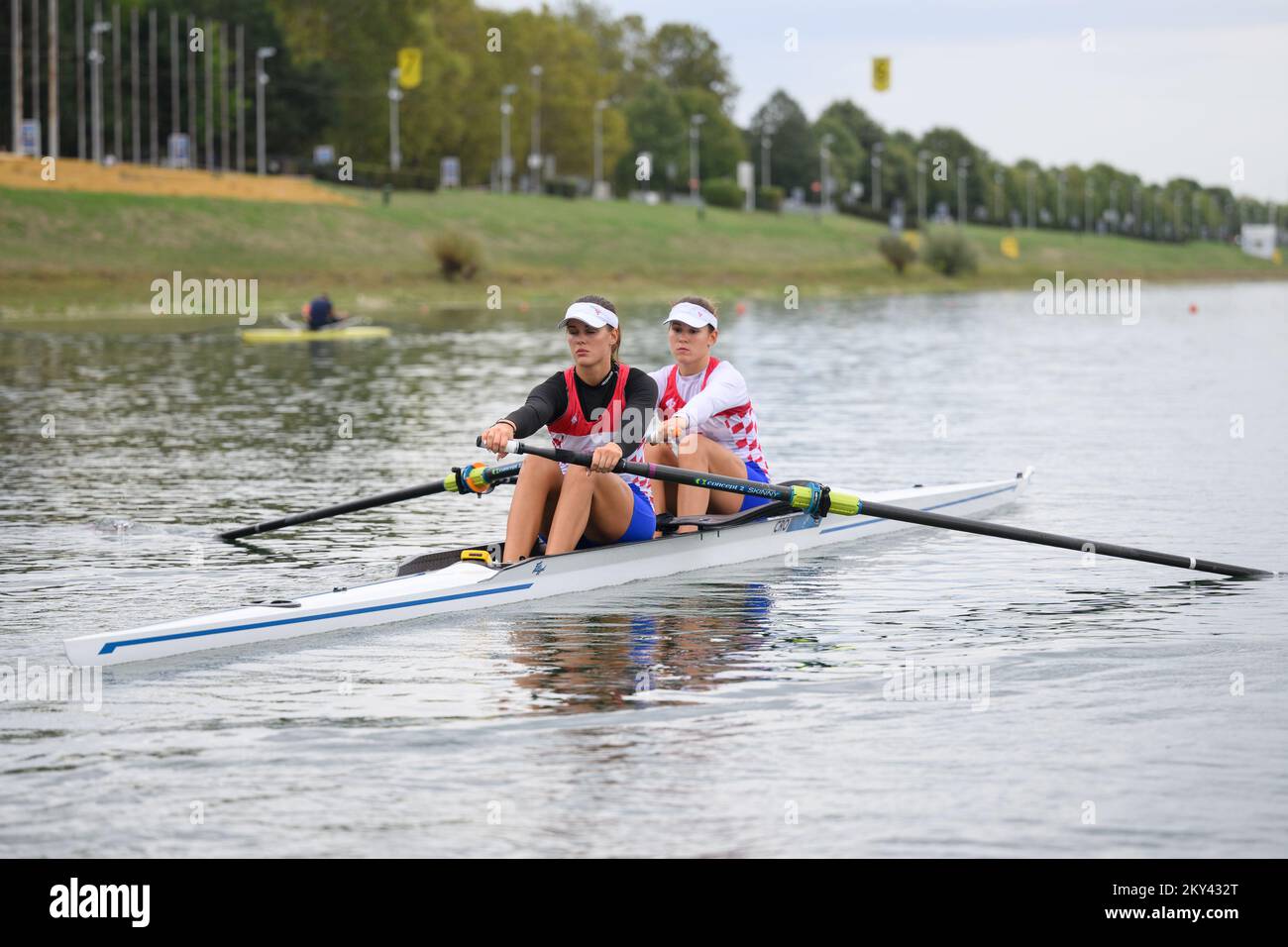 Croatian rowers Ivana and Josipa Jurkovic during Media day at Jarun ...
