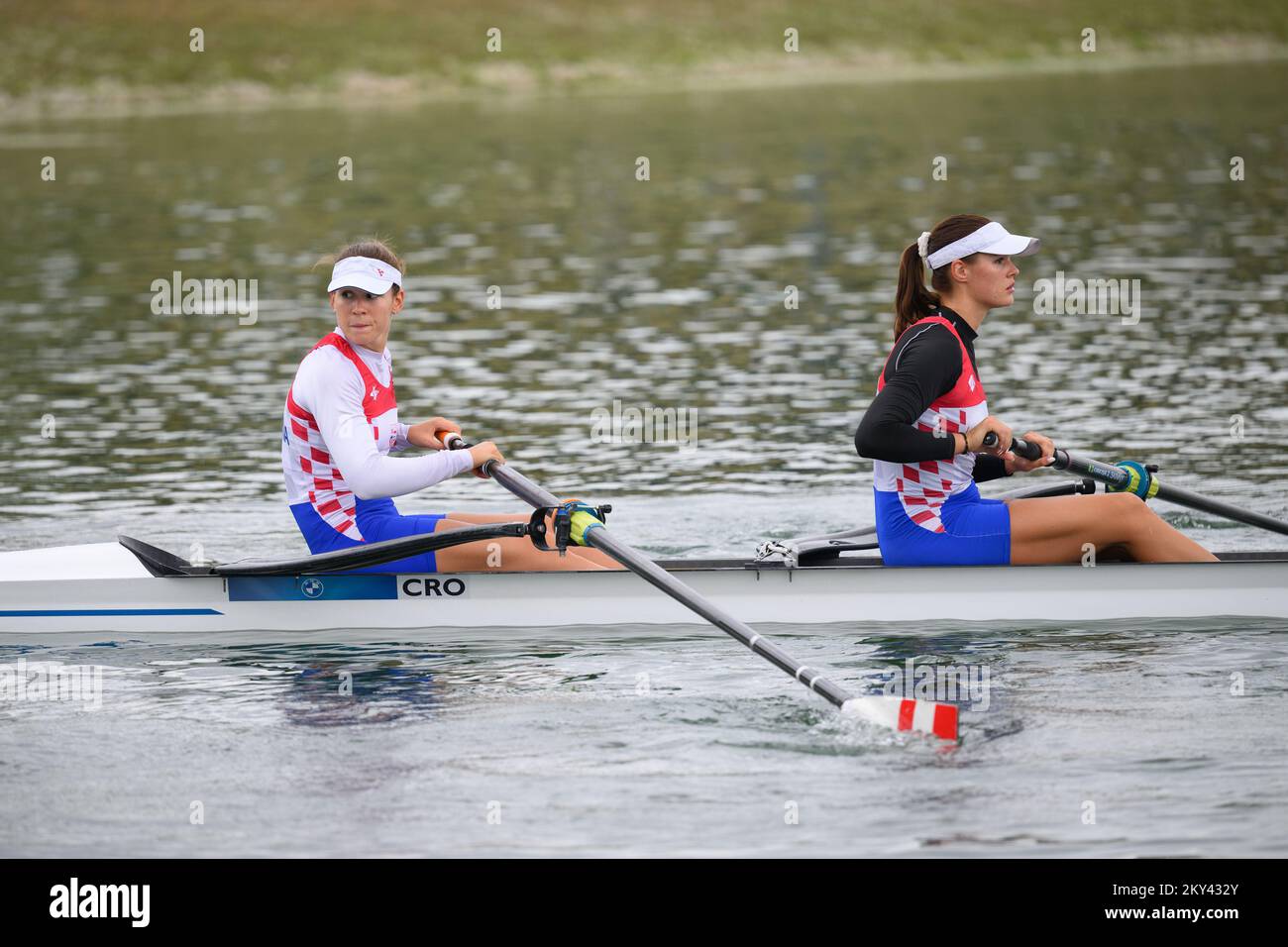 Croatian rowers Ivana and Josipa Jurkovic during Media day at Jarun ...