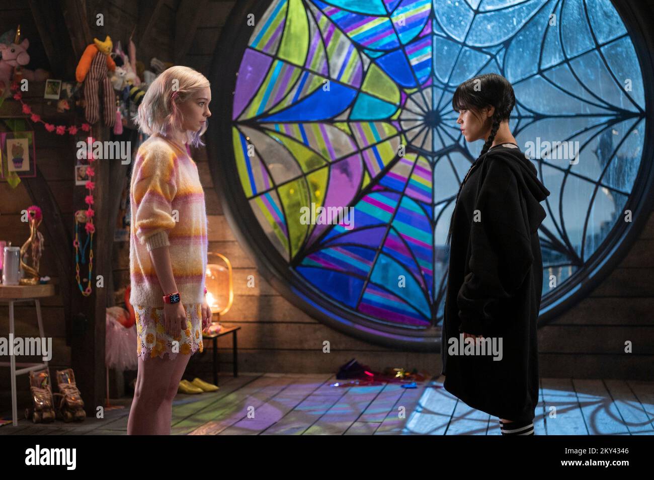 WEDNESDAY, from left: Emma Myers, Jenna Ortega, 'Wednesday's Child is ...