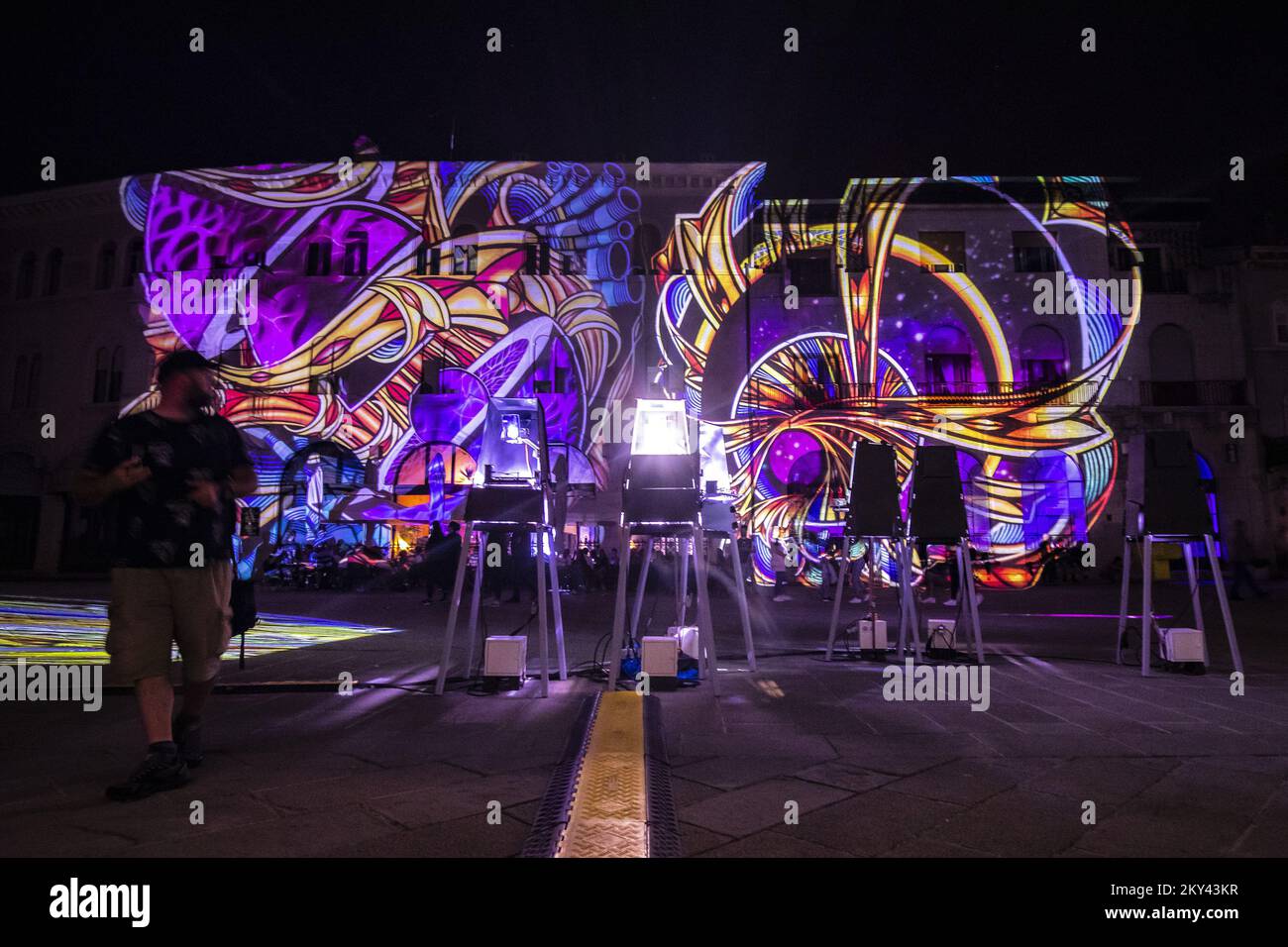 Opening of "Visualia" light festival in Pula, Croatia on 15. September ...