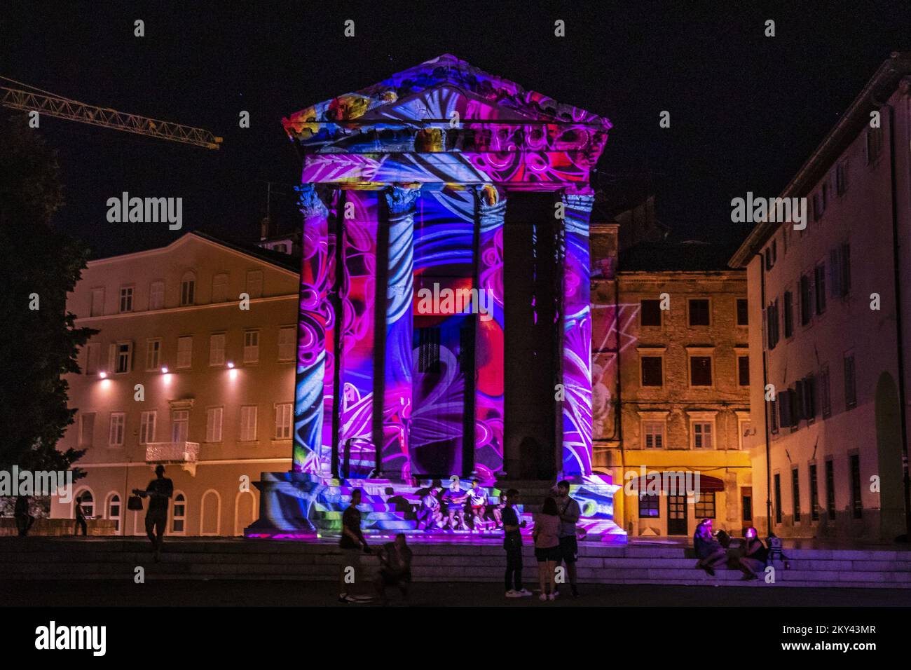 Opening of "Visualia" light festival in Pula, Croatia on 15. September ...
