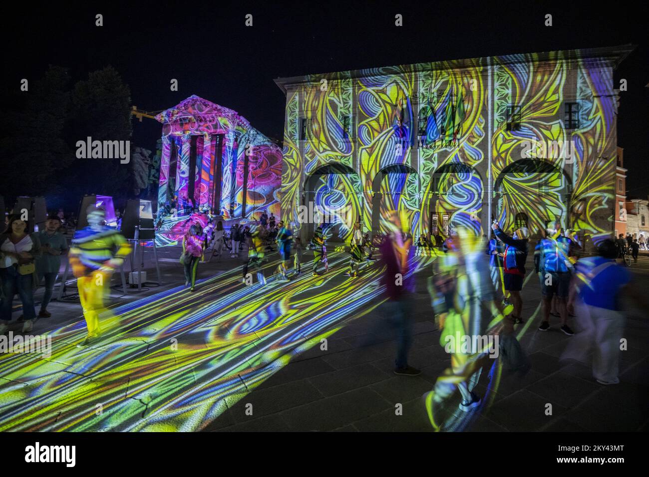 Opening of "Visualia" light festival in Pula, Croatia on 15. September ...