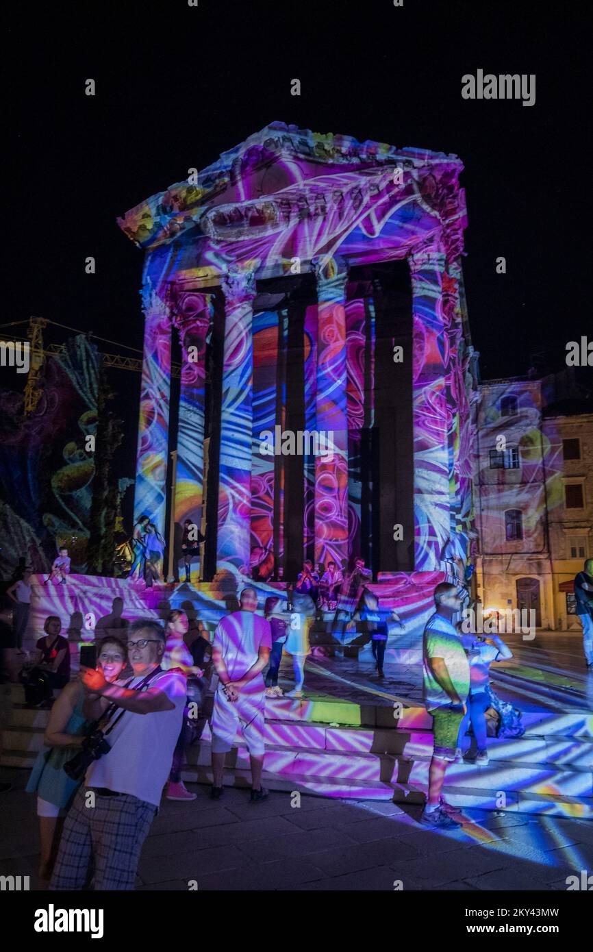 Opening of "Visualia" light festival in Pula, Croatia on 15. September ...