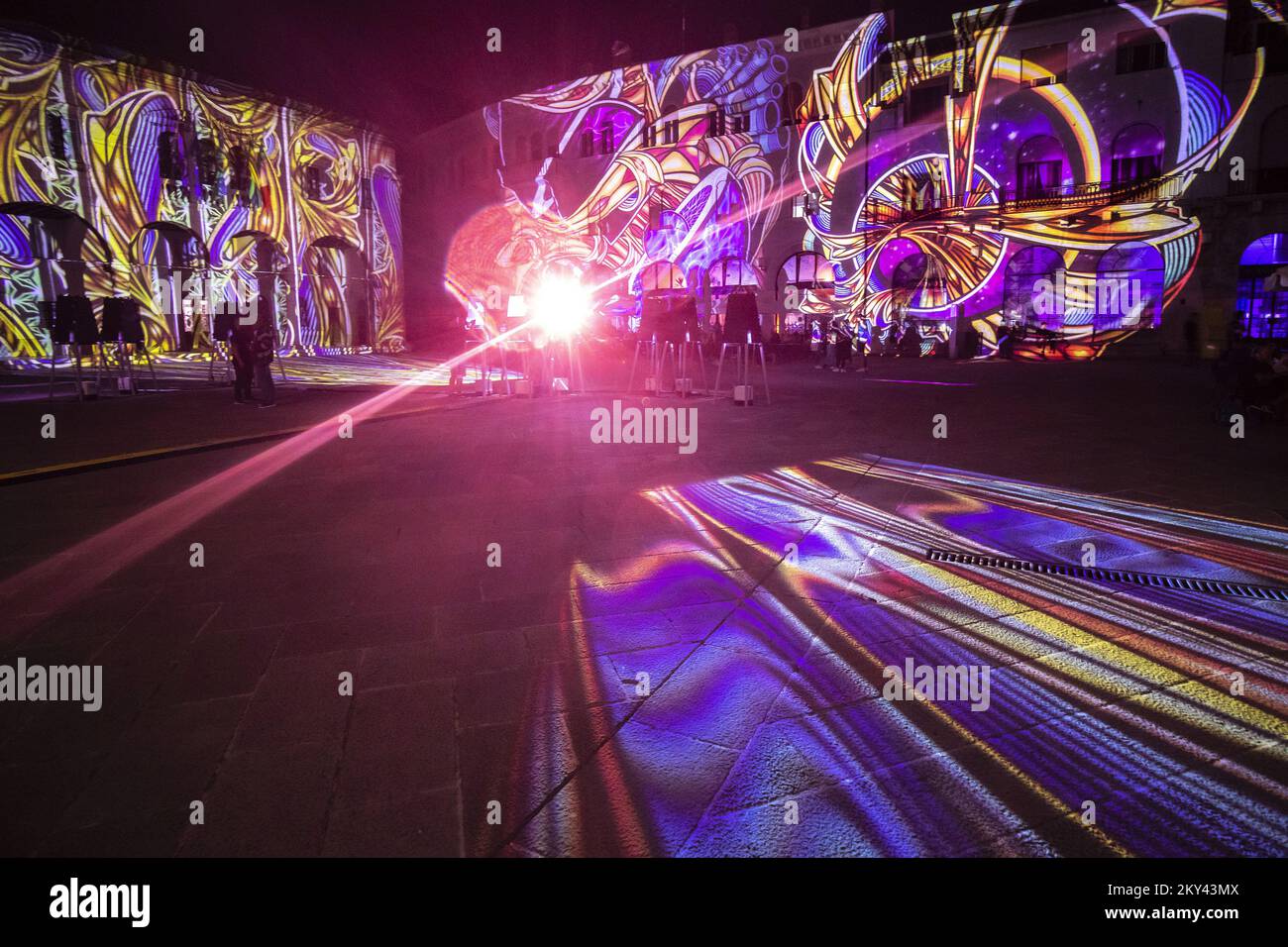 Opening of "Visualia" light festival in Pula, Croatia on 15. September ...