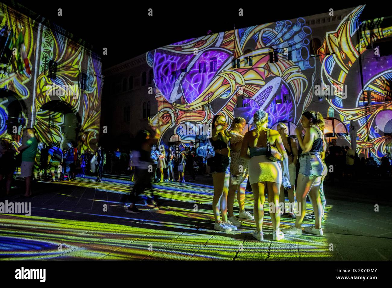 Opening of "Visualia" light festival in Pula, Croatia on 15. September ...