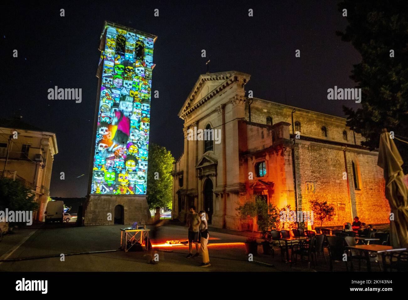 Opening of "Visualia" light festival in Pula, Croatia on 15. September ...