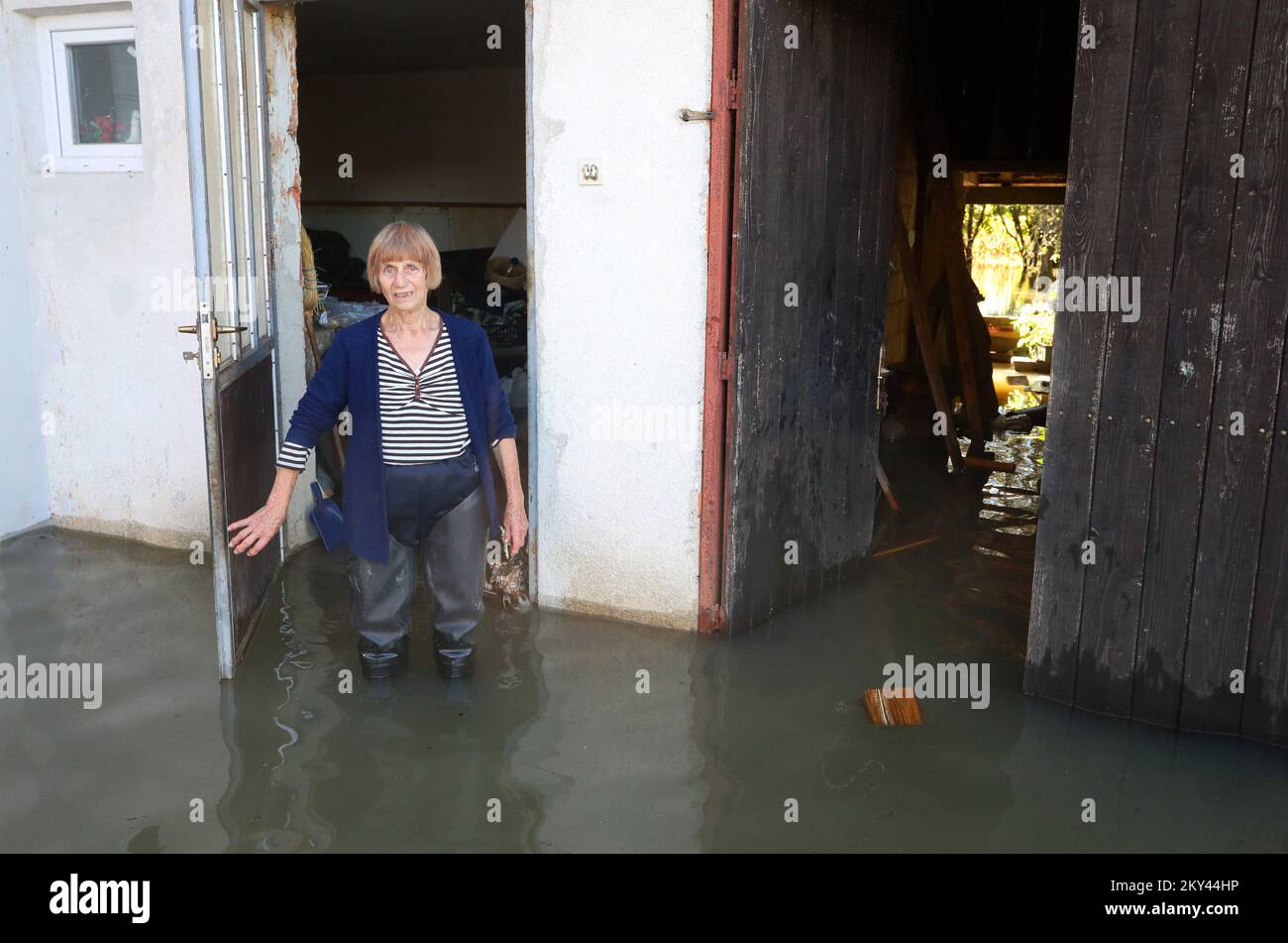 River Kupa overflows due to heavy rainfall causing flooded several ...