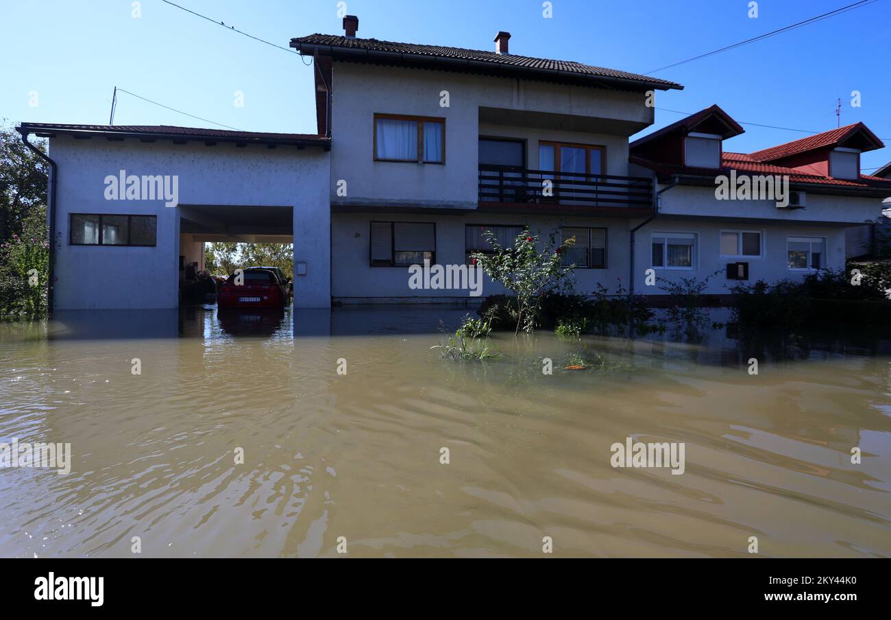 River Kupa overflows due to heavy rainfall causing flooded several ...
