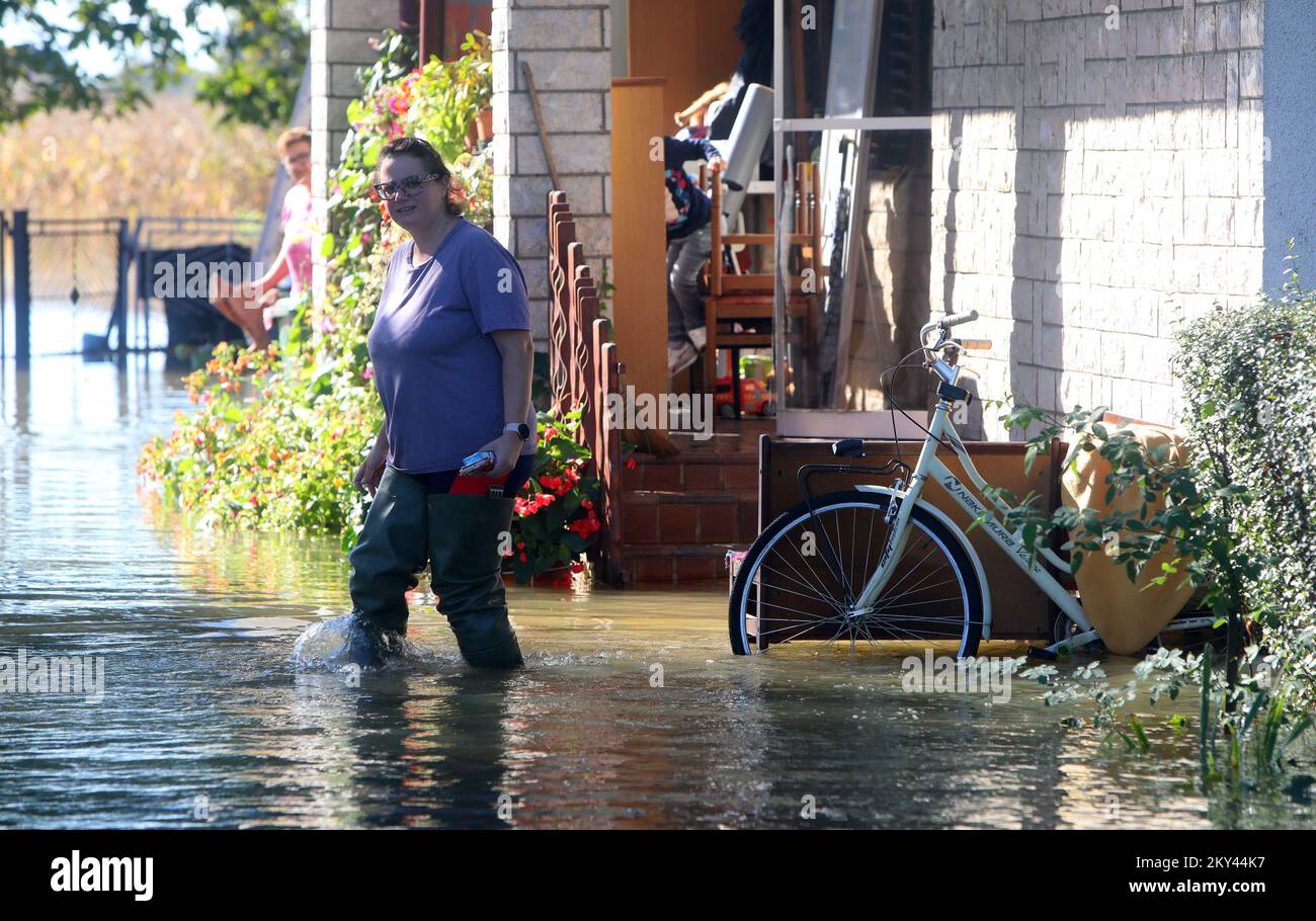 River Kupa overflows due to heavy rainfall causing flooded several ...