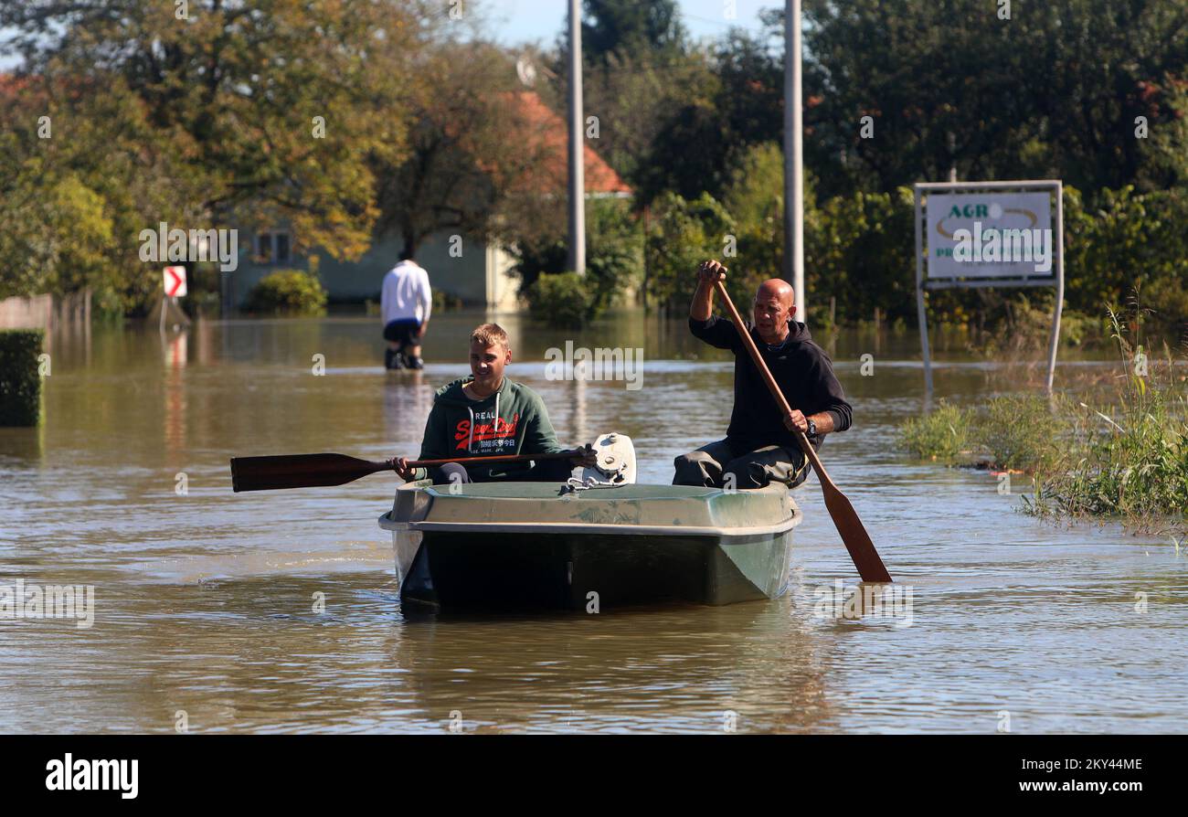 River Kupa overflows due to heavy rainfall causing flooded several ...