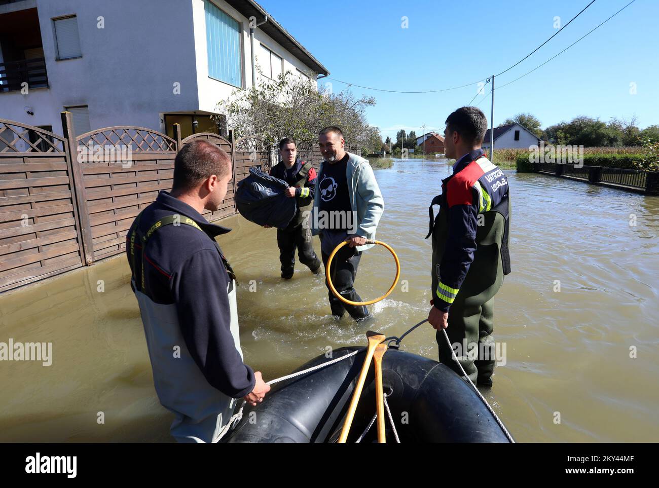 River Kupa overflows due to heavy rainfall causing flooded several ...