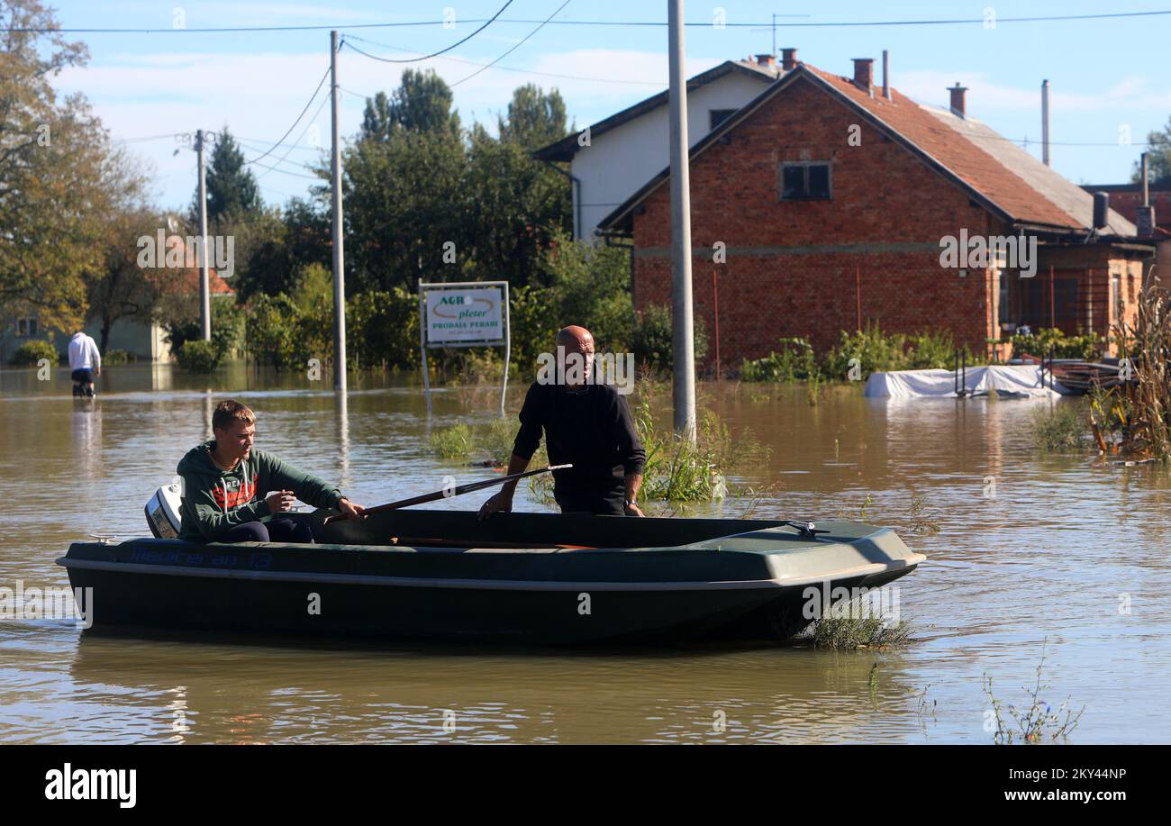 River Kupa overflows due to heavy rainfall causing flooded several ...