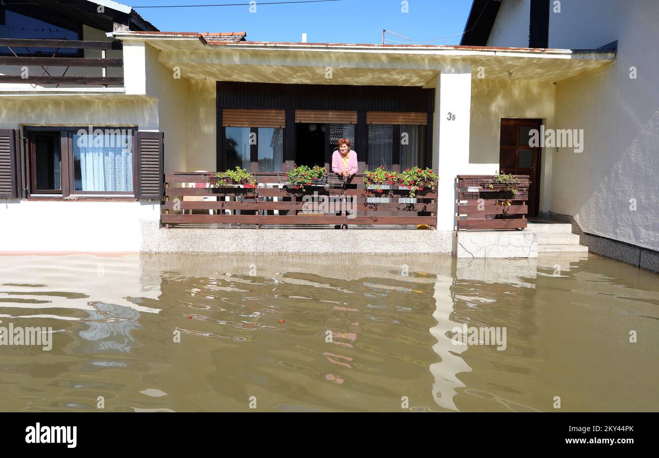 River Kupa overflows due to heavy rainfall causing flooded several ...