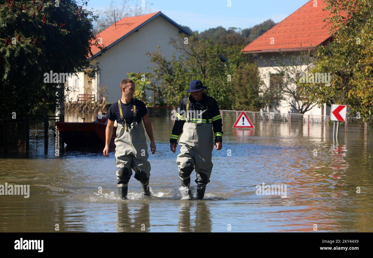 River Kupa overflows due to heavy rainfall causing flooded several ...