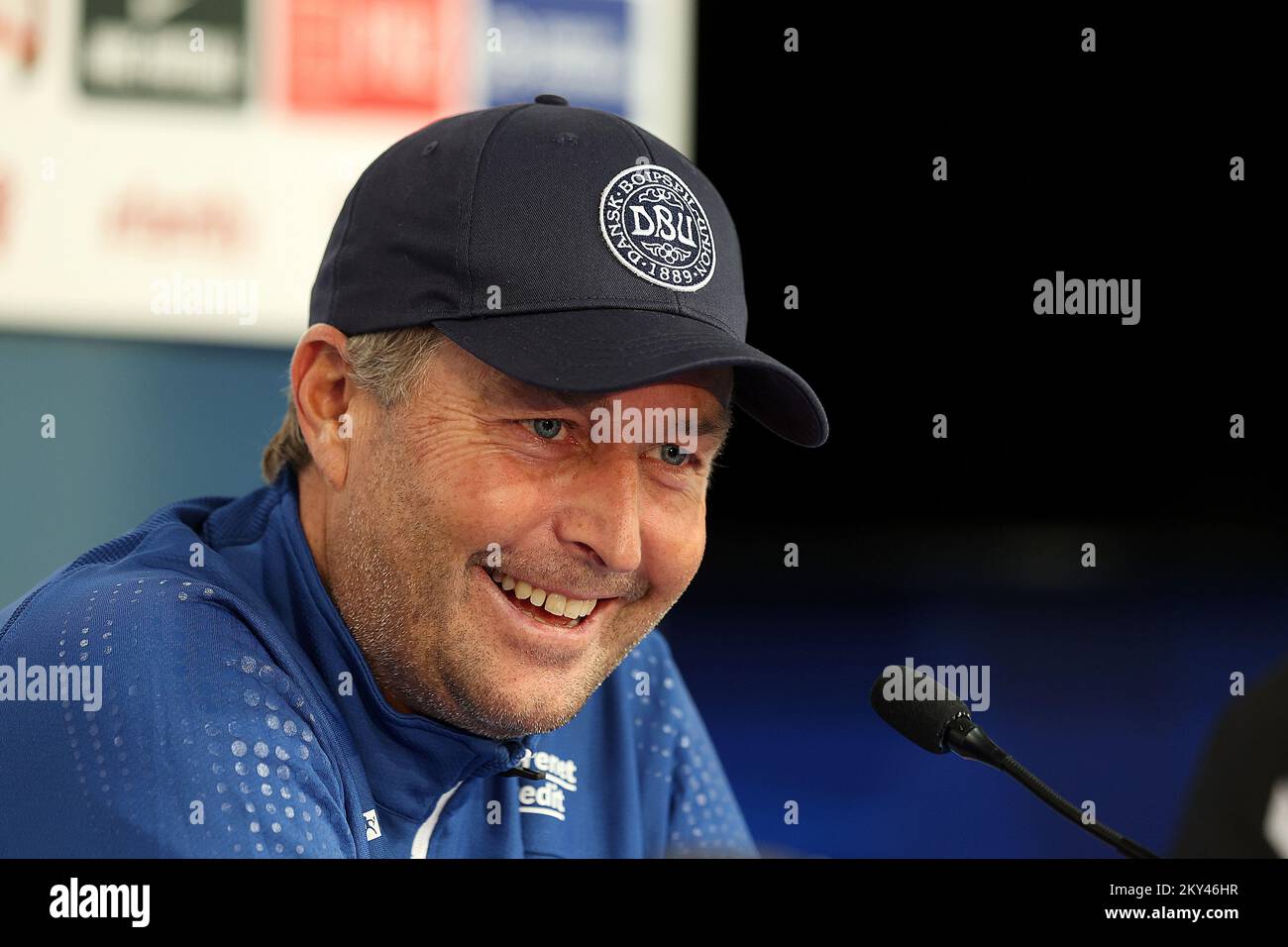 Danish football manager Kasper Hjulmand during media conference of the ...