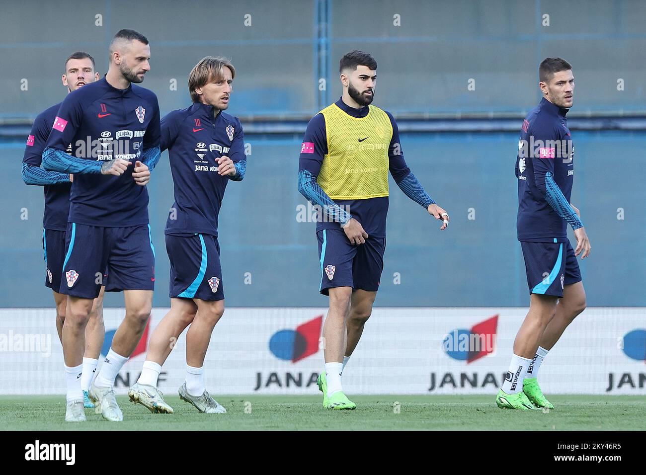 Croatian national team players Luka Modric, Josko Gvardiol and Marcelo ...