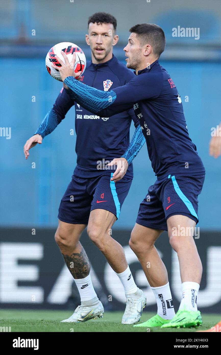 Croatian national team player Ivan Perisic during the training of the ...