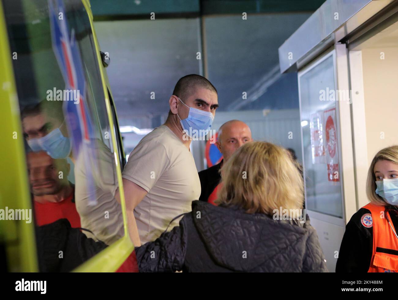 Vjekoslav Prebeg, a Croat released from Russian detention, arrive at ...