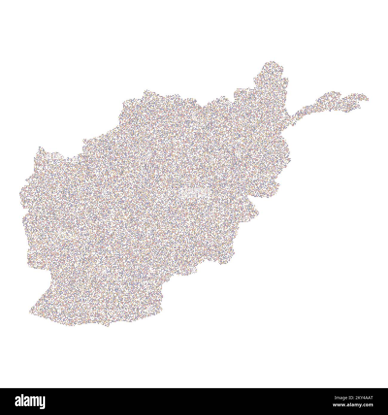 Afghanistan Silhouette Pixelated generative pattern illustration Stock ...