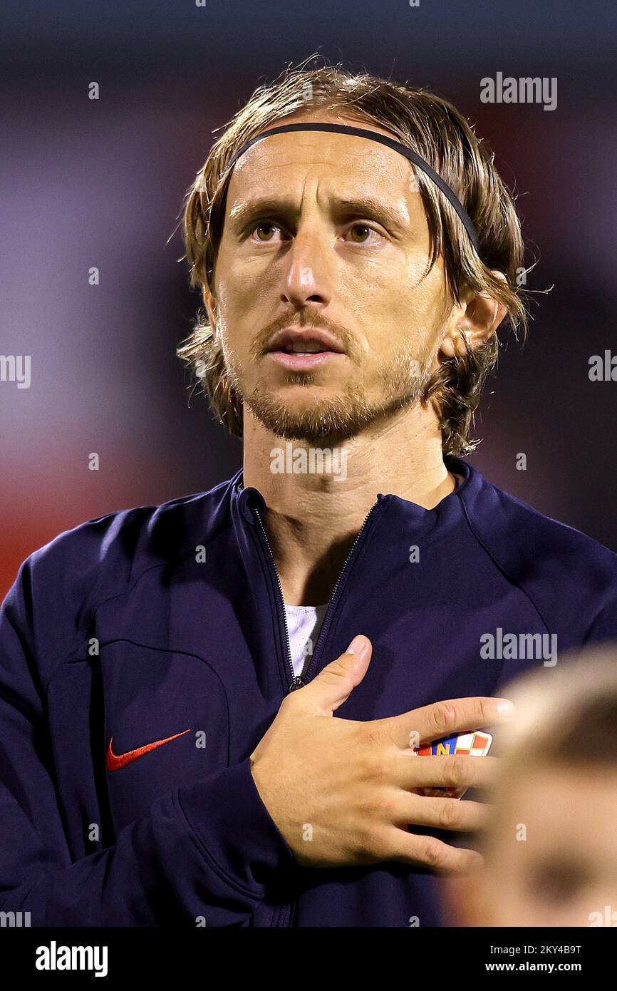 Portrait of Croatian football player Luka Modric before the match ...