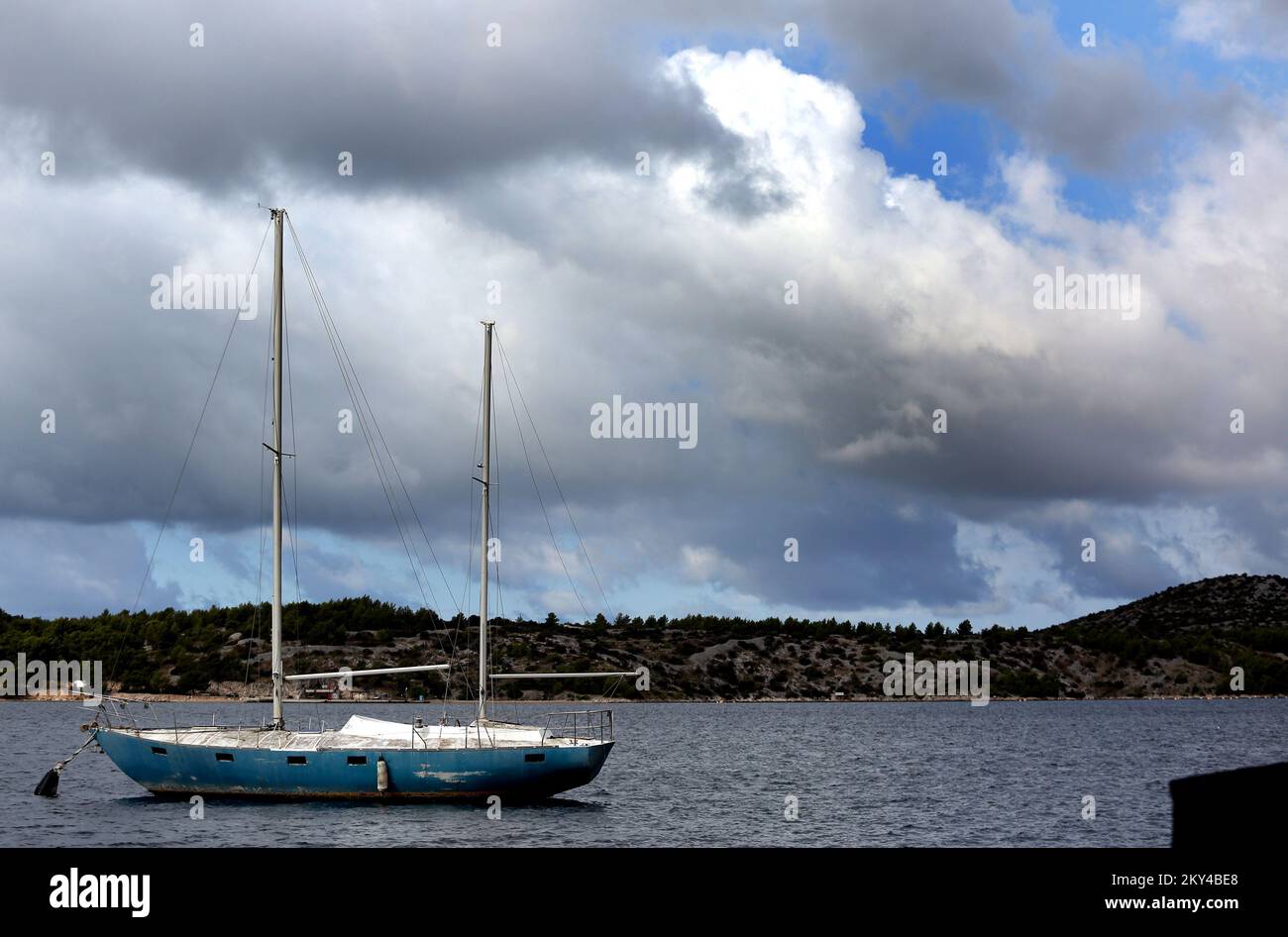 Heavy clouds hovered over Sibenik, Croatia on September 27, 2022. Photo: Dusko Jaramaz/PIXSELL ...