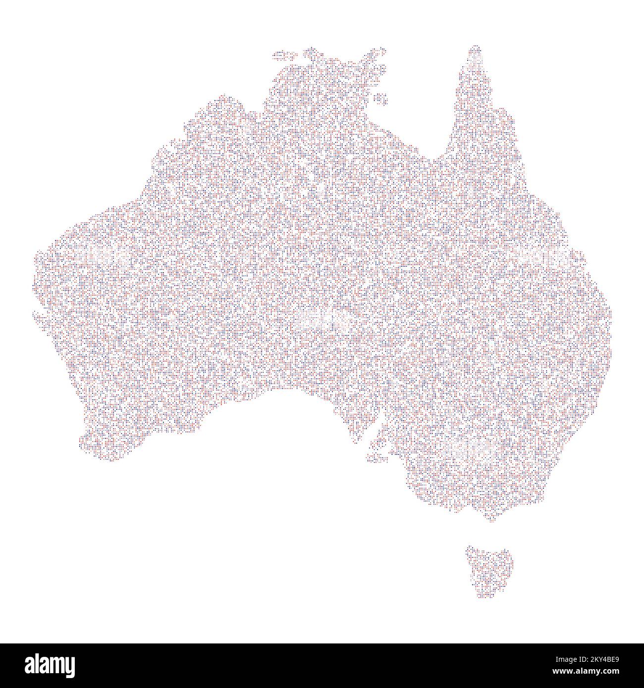 Australia Silhouette Pixelated generative pattern illustration Stock ...