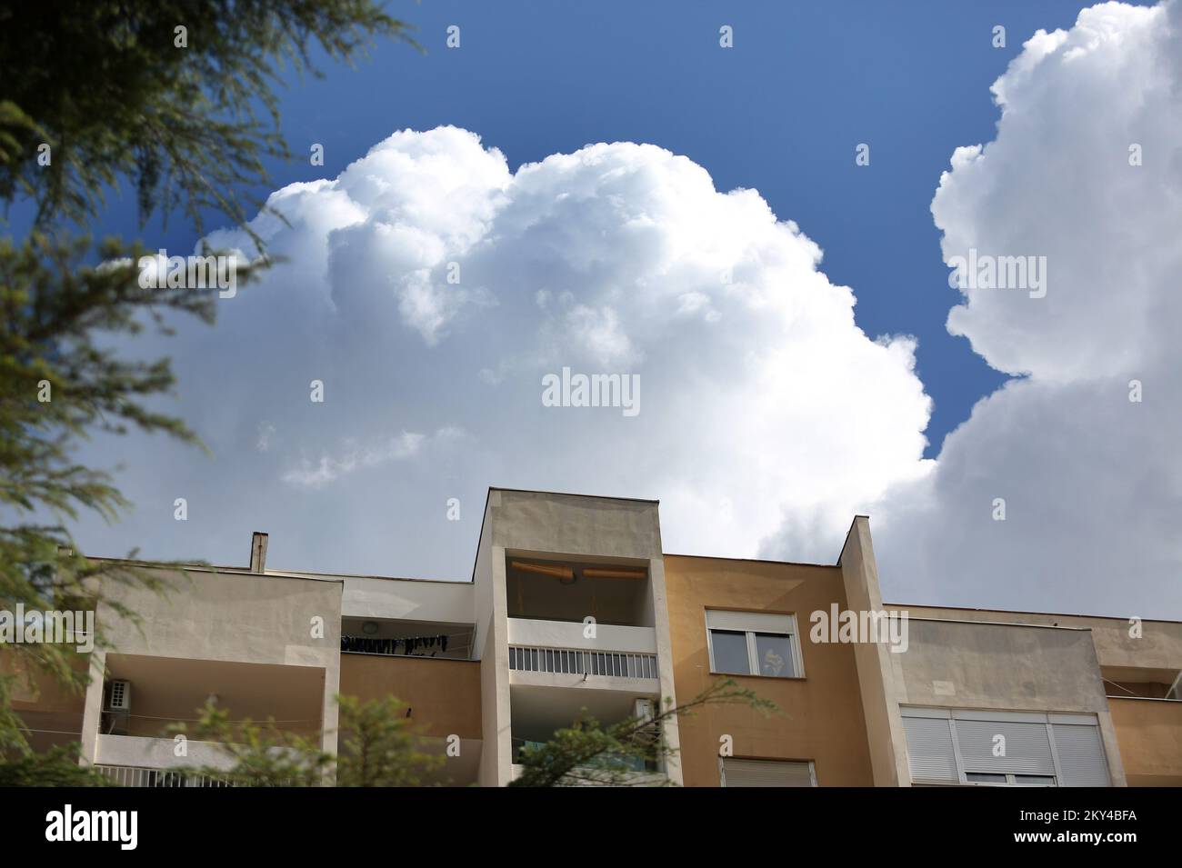 Heavy clouds hovered over Sibenik, Croatia on September 27, 2022. Photo: Dusko Jaramaz/PIXSELL ...