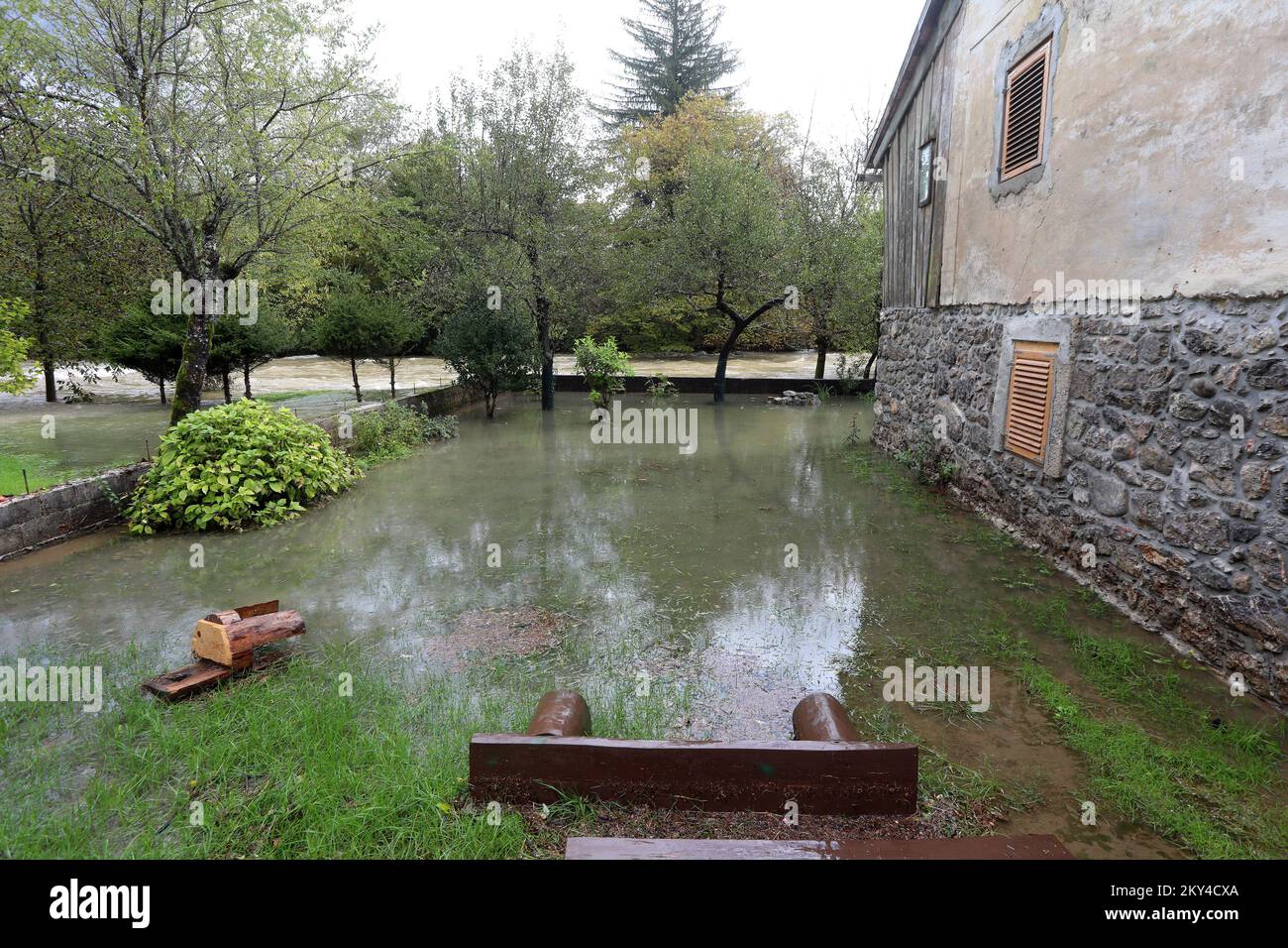 Heavy rain caused the rise of the Kupa River and its tributaries, which ...