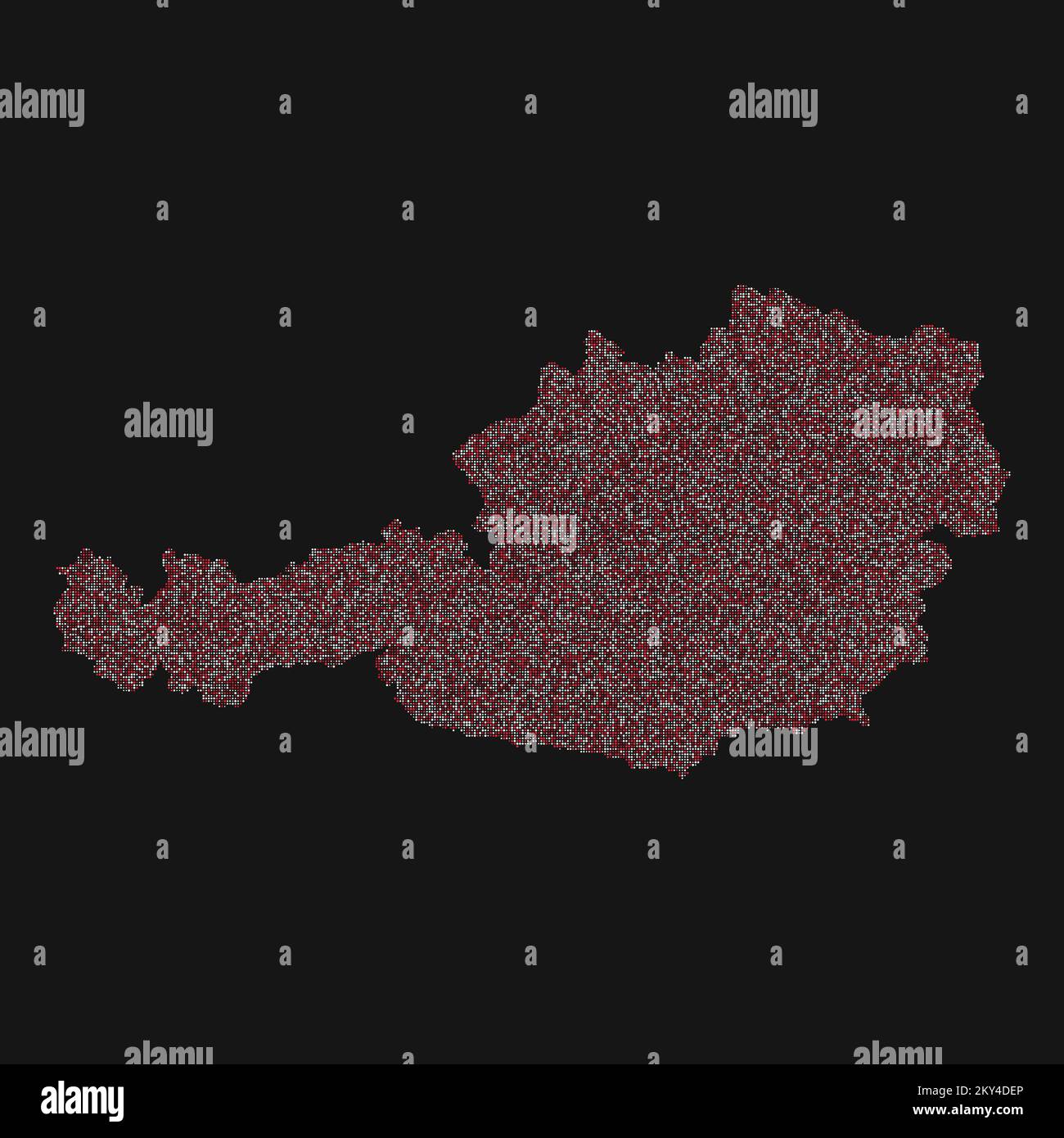 Austria Silhouette Pixelated generative pattern illustration Stock ...