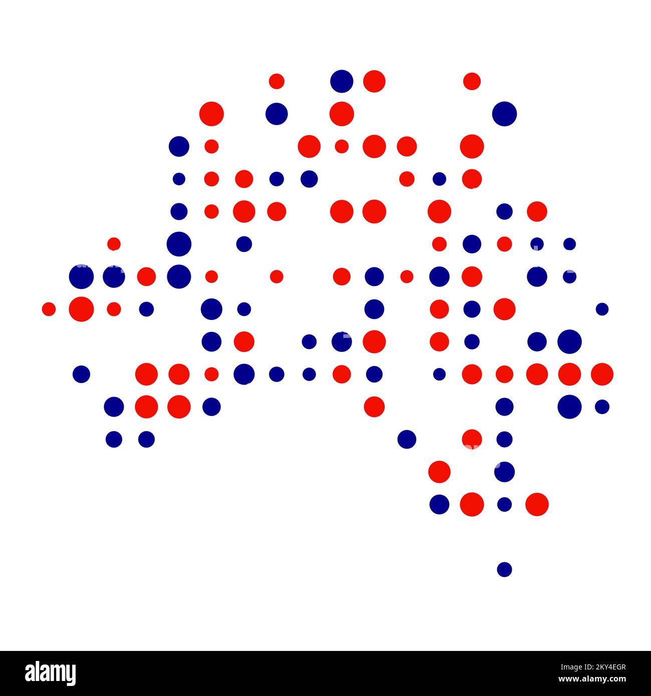 Australia Silhouette Pixelated generative pattern illustration Stock ...