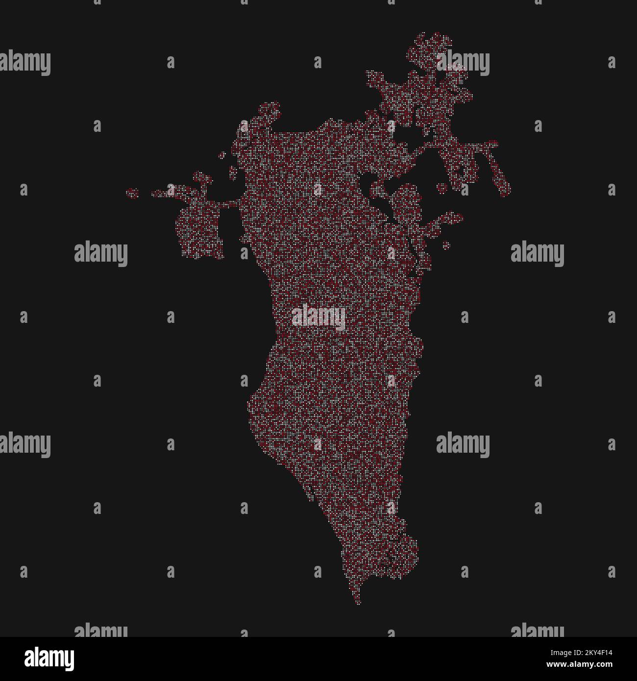 Bahrain Silhouette Pixelated generative pattern illustration Stock ...