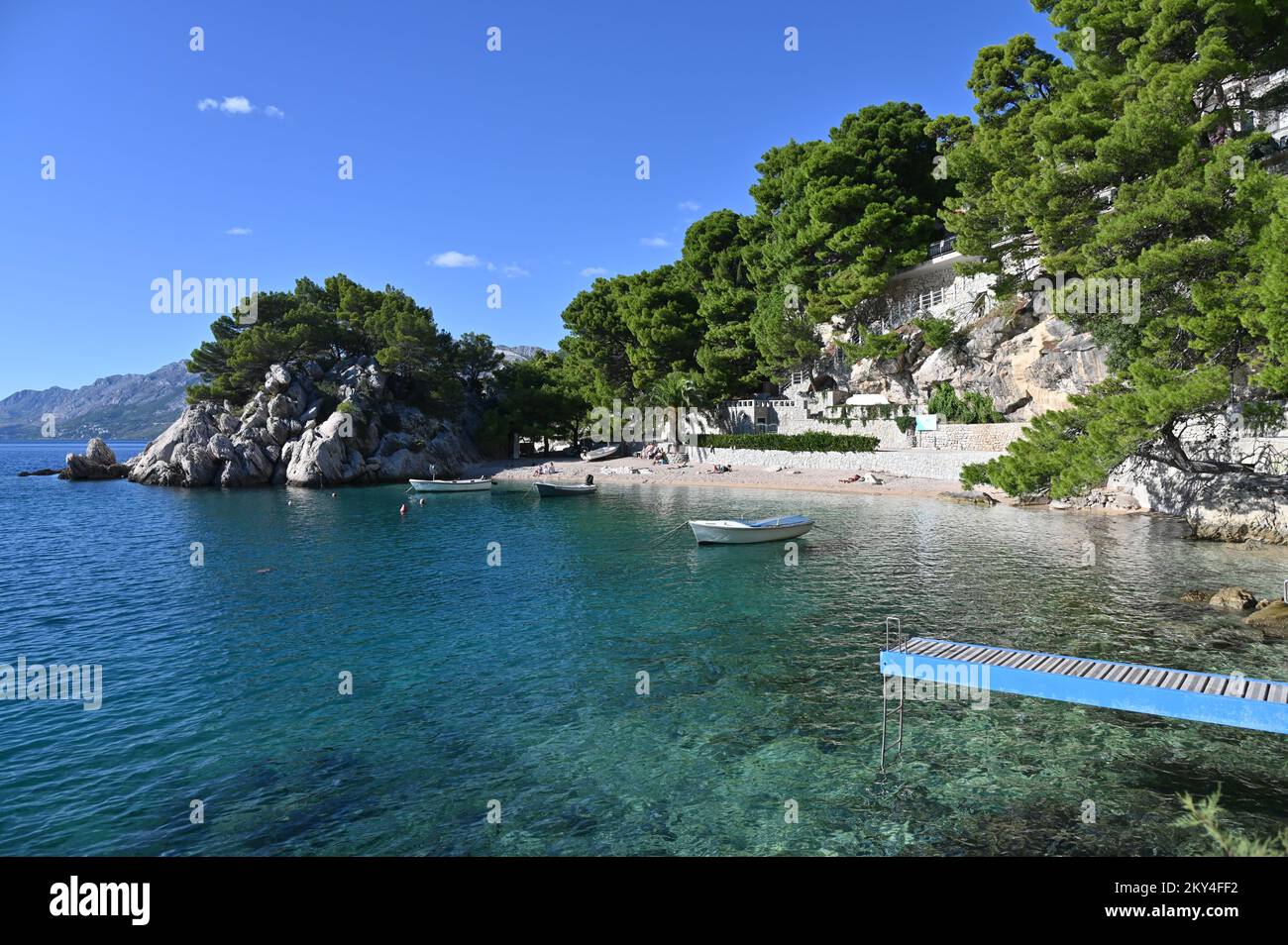 Photo taken on October 3, 2022 shows beach Podrace in Brela, Croatia ...