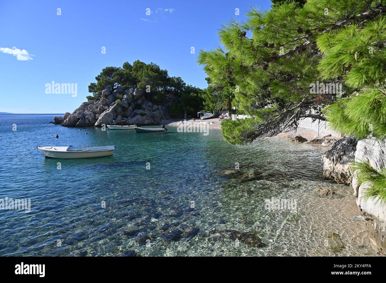 Photo taken on October 3, 2022 shows beach Podrace in Brela, Croatia ...