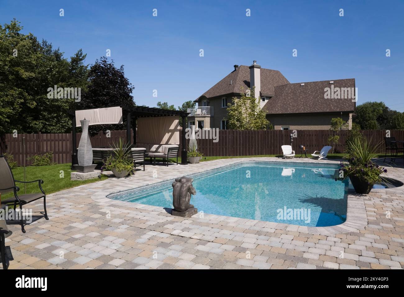 Residential inground swimming pool hi-res stock photography and images ...