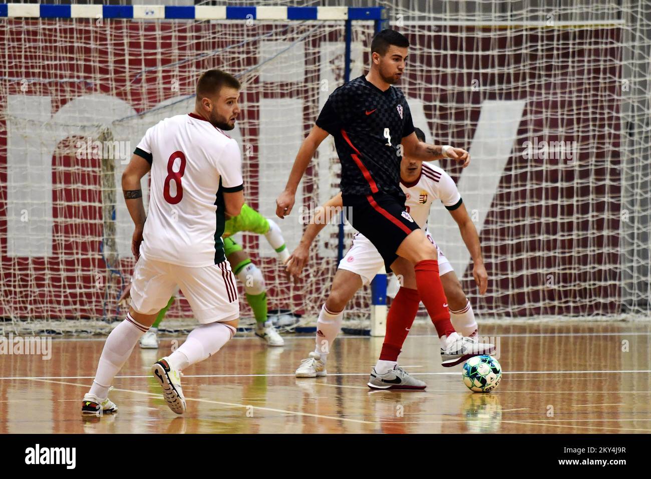 Luka Peric of Croatia and Balasz Rutai of Hungary during the FIFA ...
