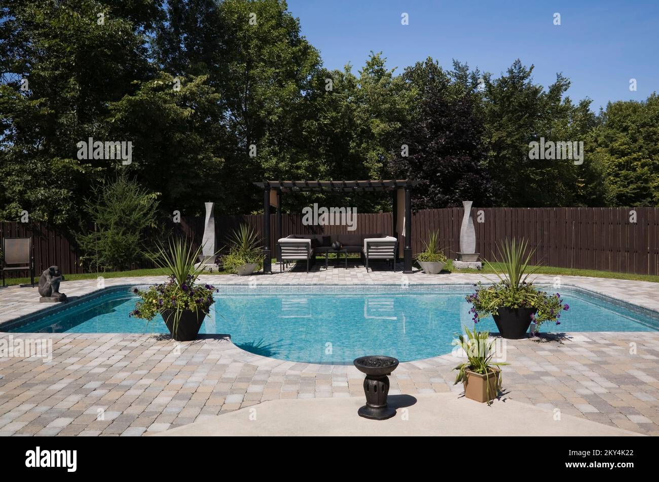 Residential inground swimming pool hi-res stock photography and images ...