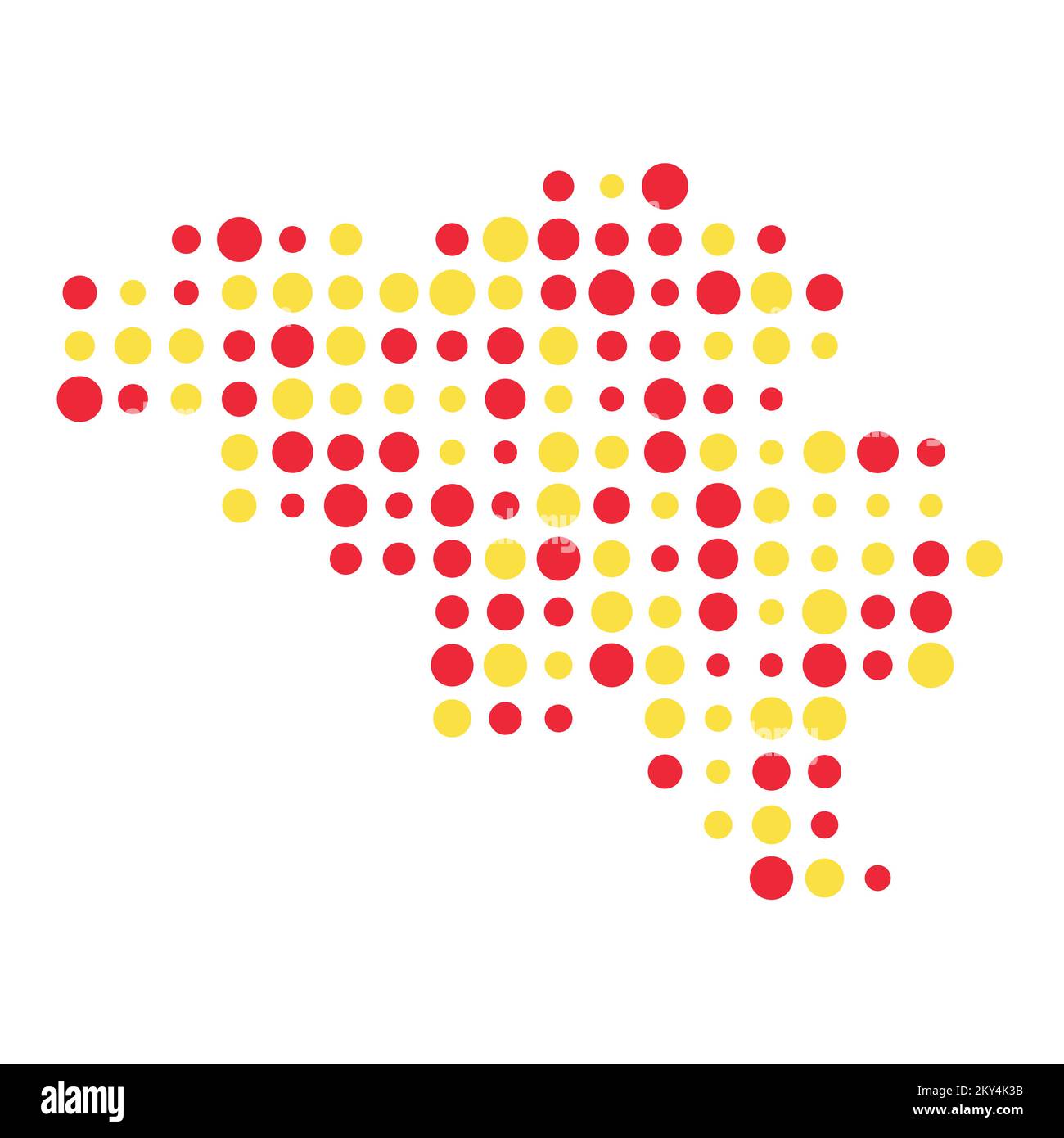 Belgium Silhouette Pixelated generative pattern illustration Stock ...