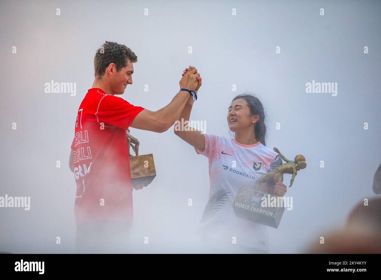 Erlend Fagerli from Norway and Caitlyn Schrepfer from the USA are the ...