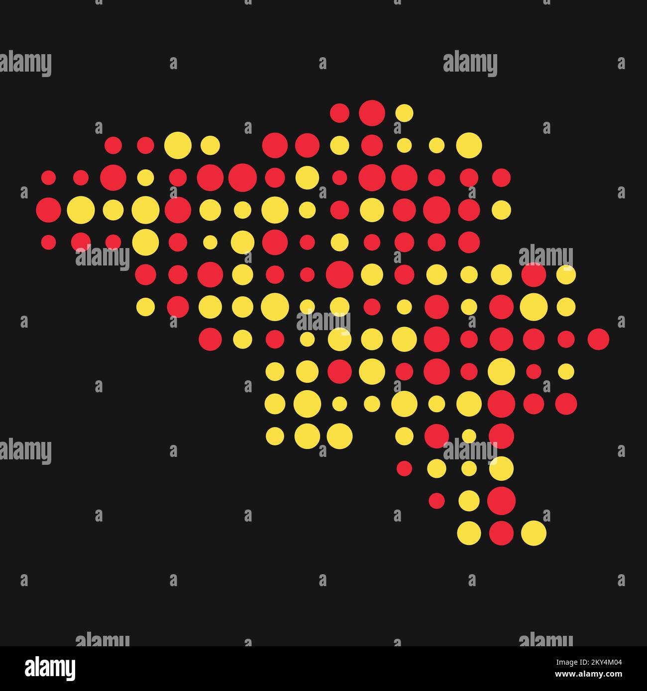 Belgium Silhouette Pixelated generative pattern illustration Stock ...