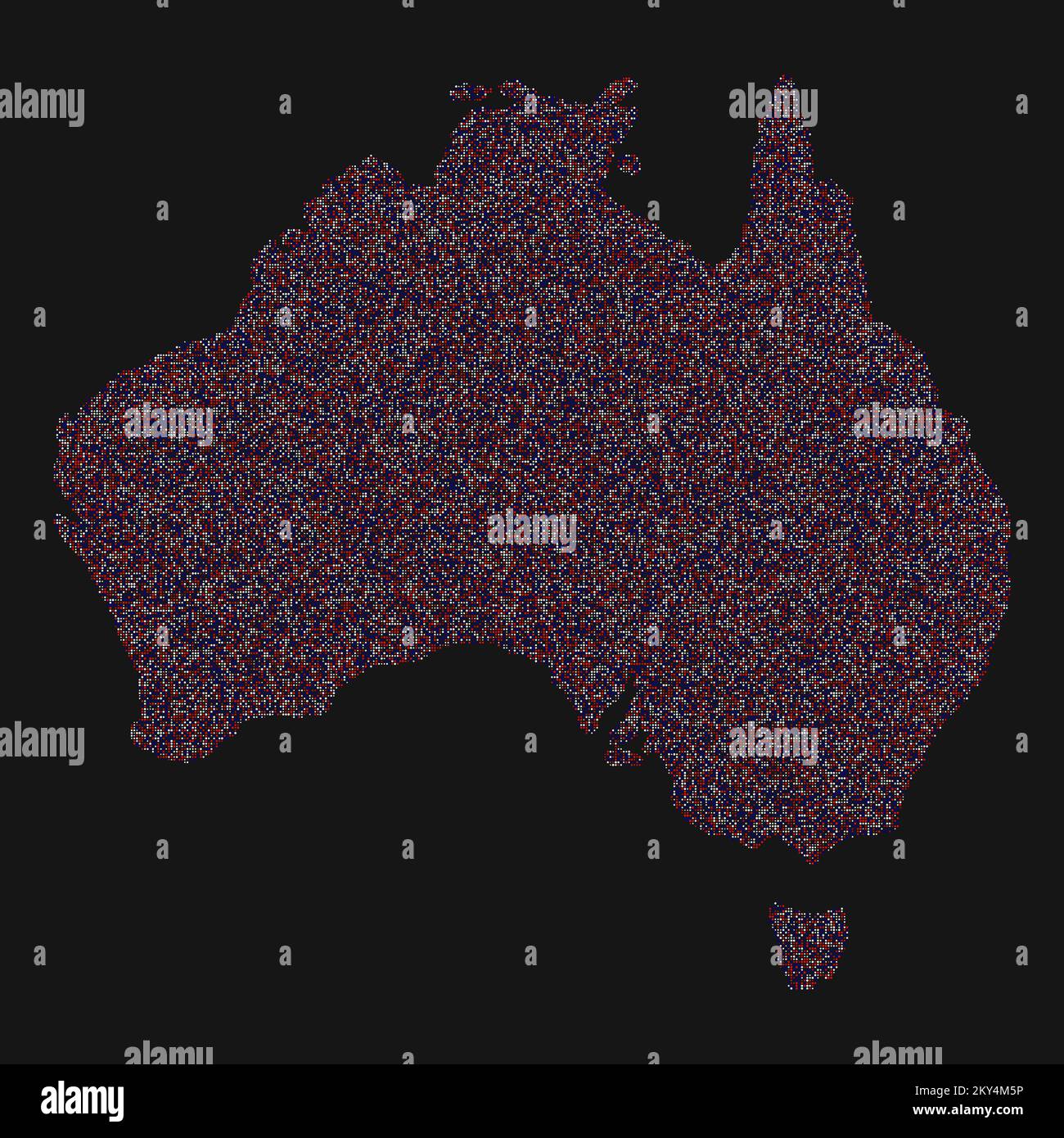 Australia Silhouette Pixelated generative pattern illustration Stock ...