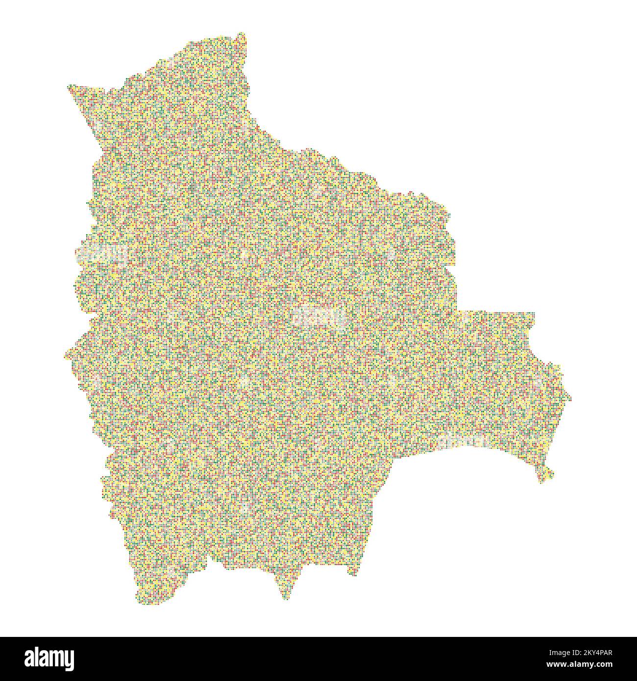 Bolivia Silhouette Pixelated generative pattern illustration Stock ...