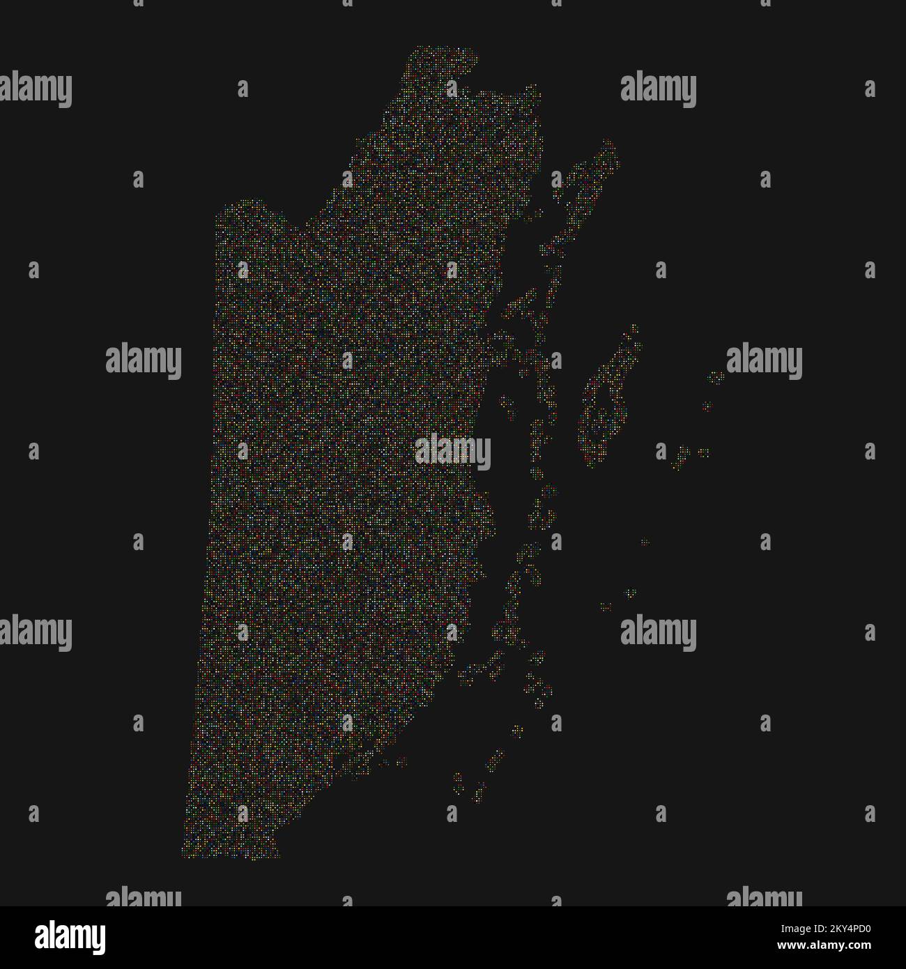 Belize Silhouette Pixelated generative pattern illustration Stock ...