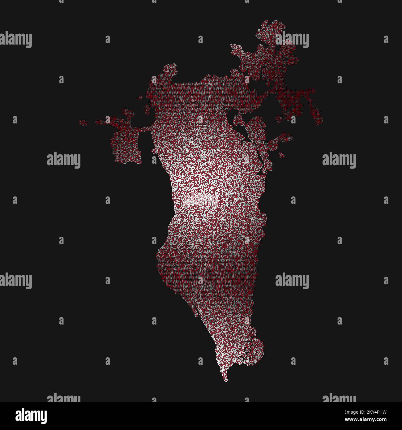 Bahrain Silhouette Pixelated generative pattern illustration Stock ...