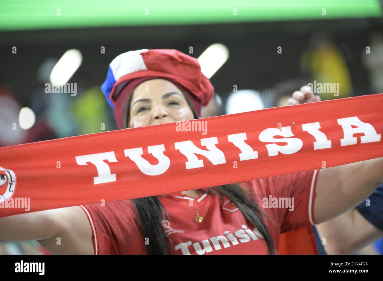 Doha-QatarNovember 30, 2022,Fifa World cup, match between Tunisia and France teams at Education ...