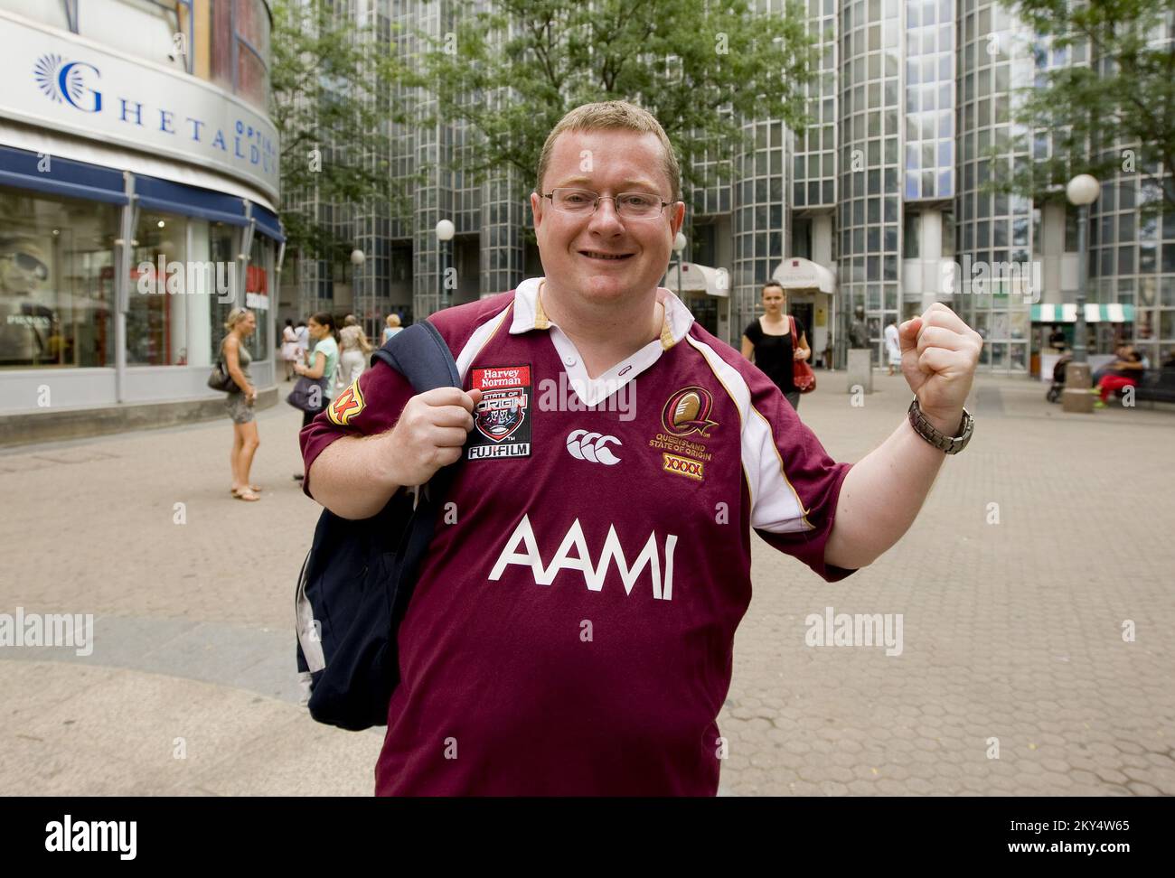 Hearts fans in Zagreb before the game Stock Photo - Alamy