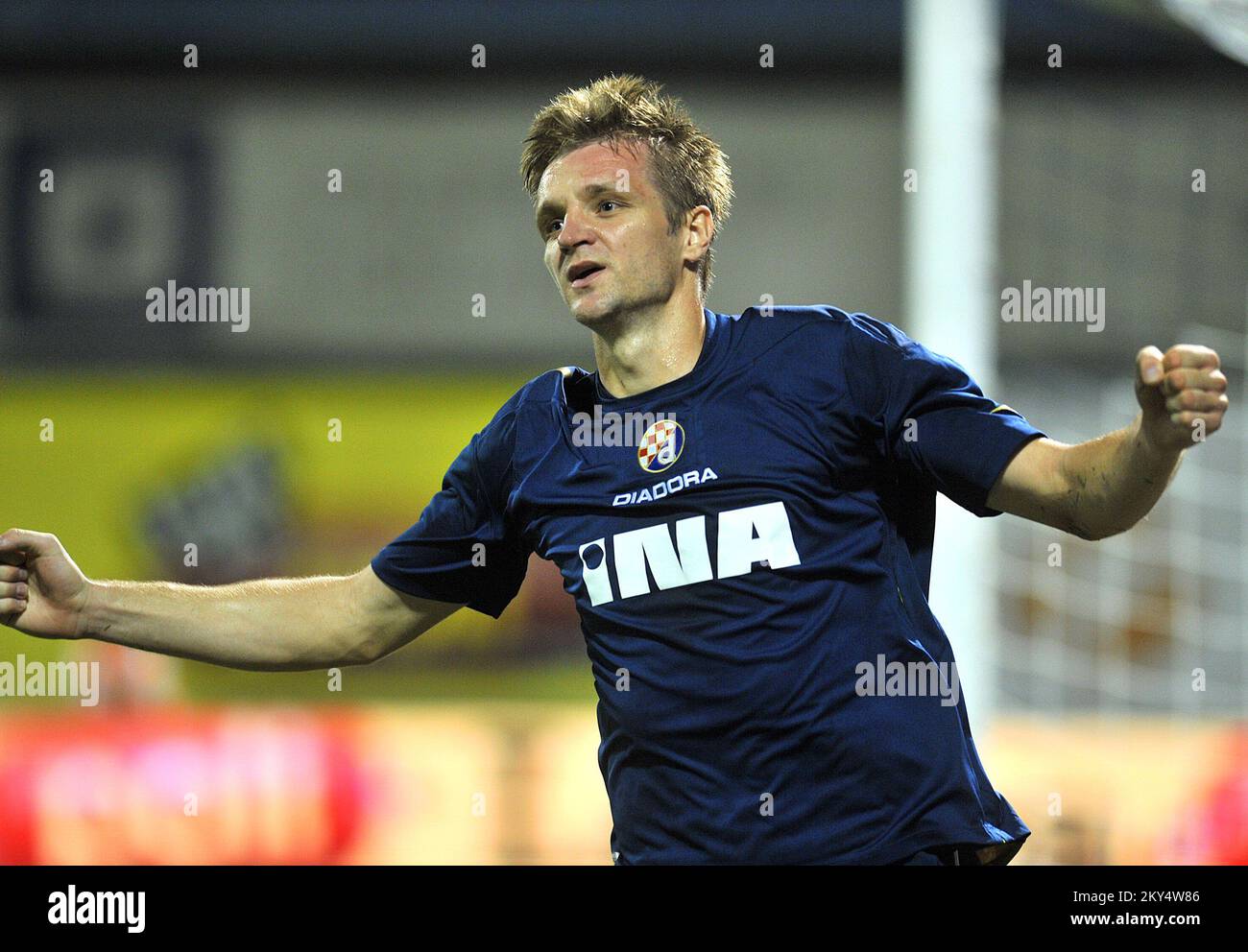 Dinamo Zagreb's Igor Biscan celebrates scoring a goal Stock Photo - Alamy