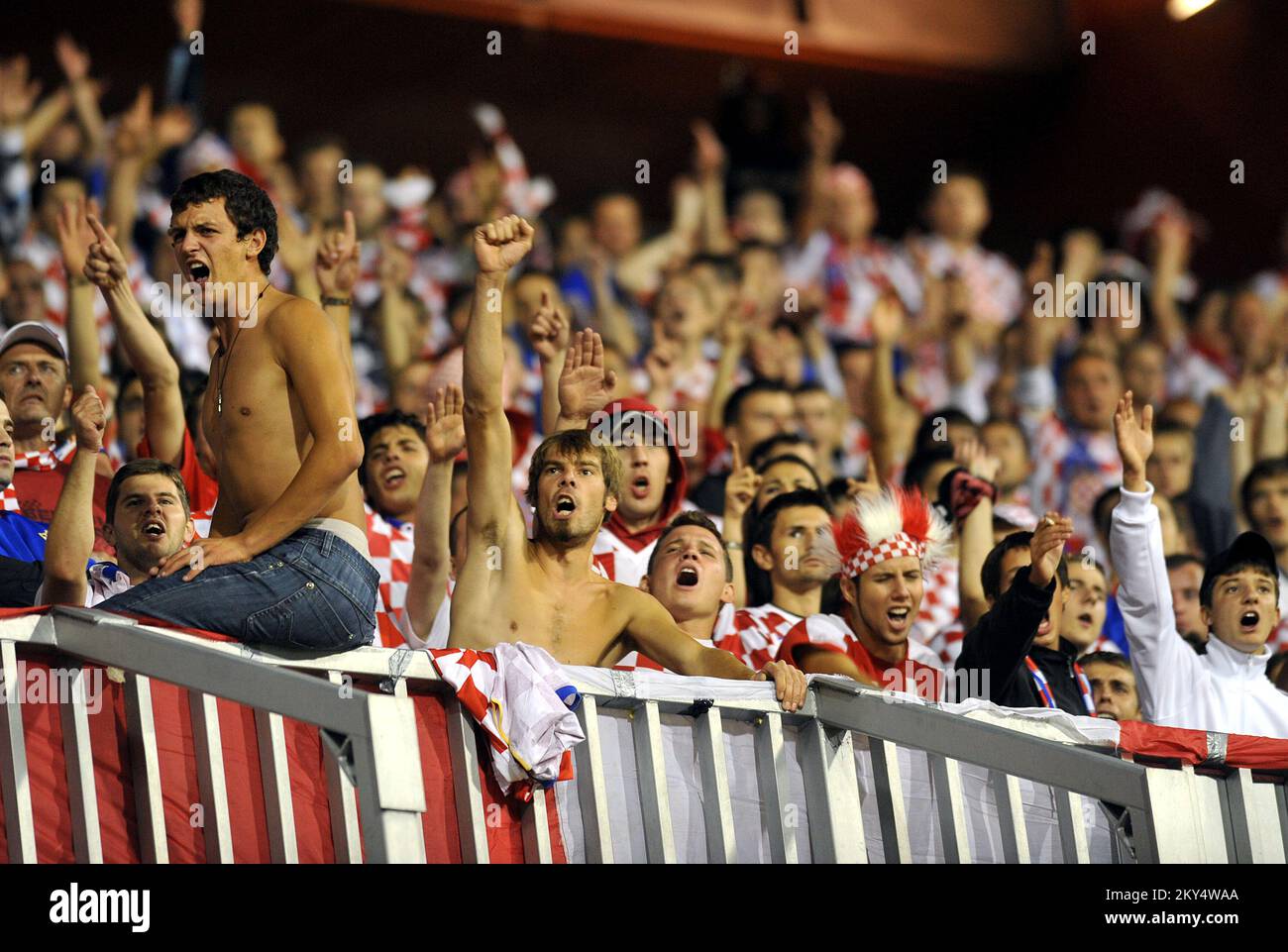 Croatia fans in the stands Stock Photo - Alamy