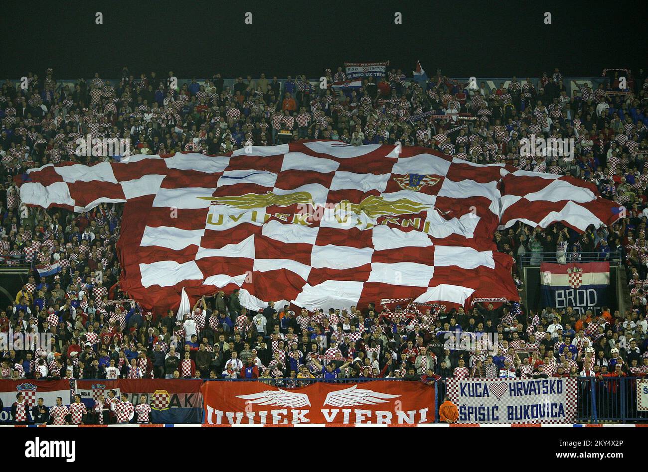 Croatia fans in the stands Stock Photo - Alamy