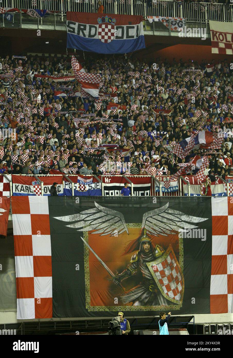 Croatia fans in the stands Stock Photo - Alamy